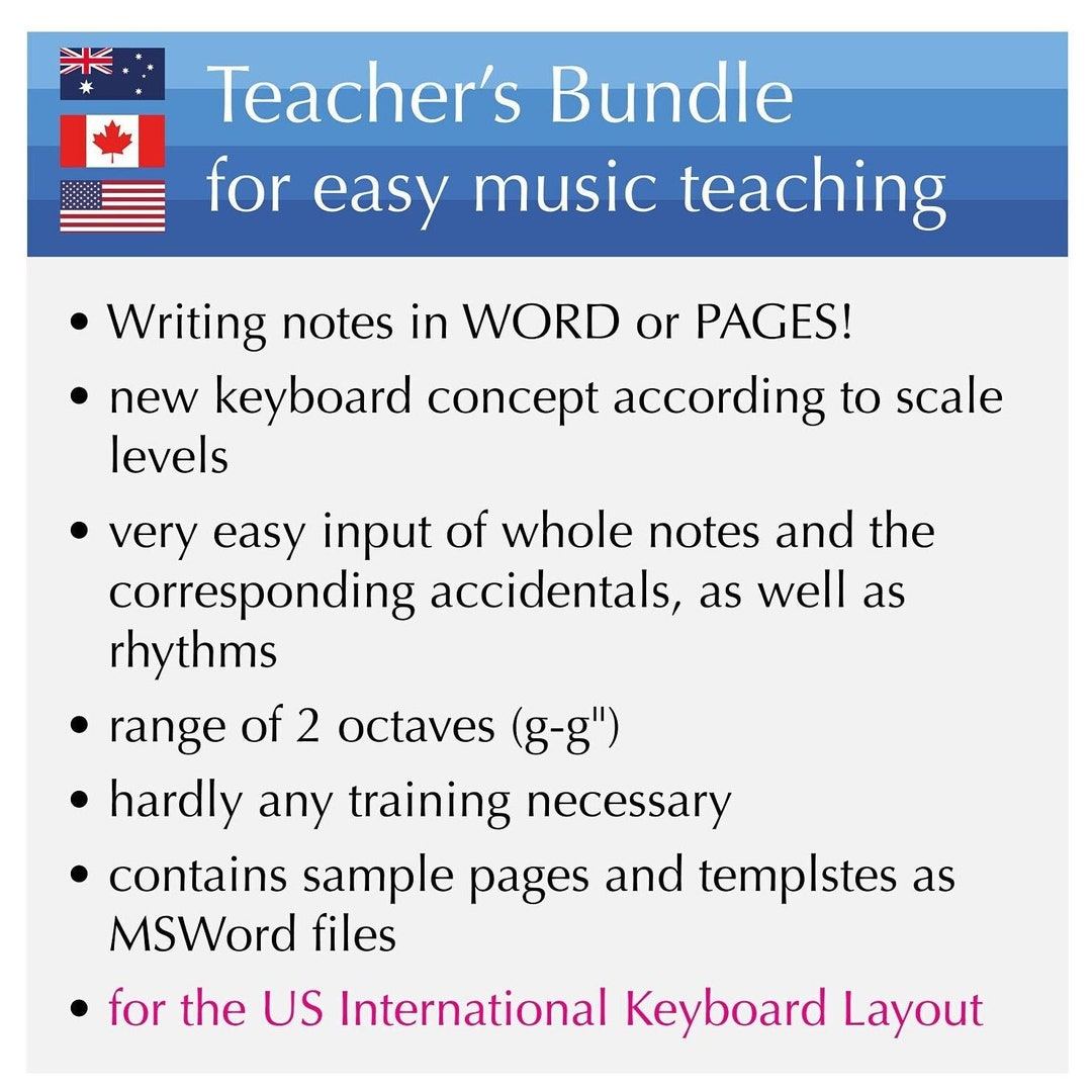 Teacher's Bundle for Writing Music Notes and Rhythm in Word or Pages ...