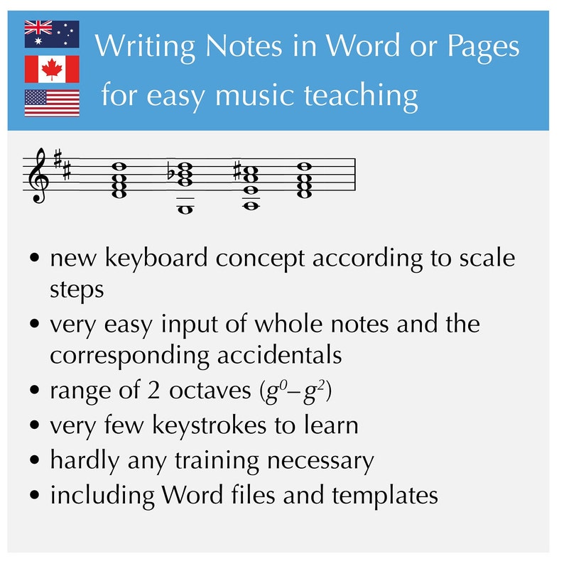 Teacher's Bundle for Writing Music Notes and Rhythm in Word or Pages ...