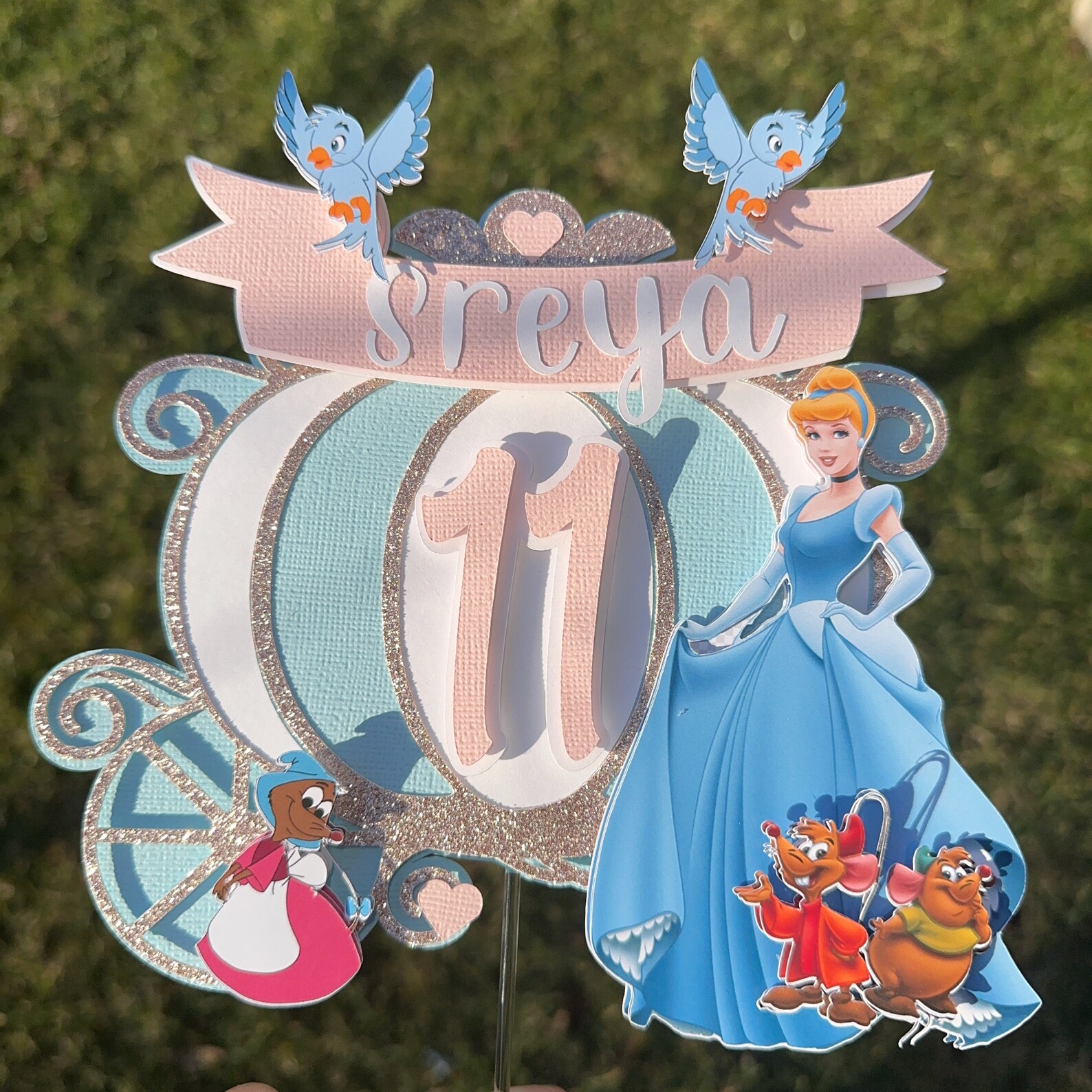 Personalizable Princess Carriage Cake Topper, Girl's Birthday Party - Etsy