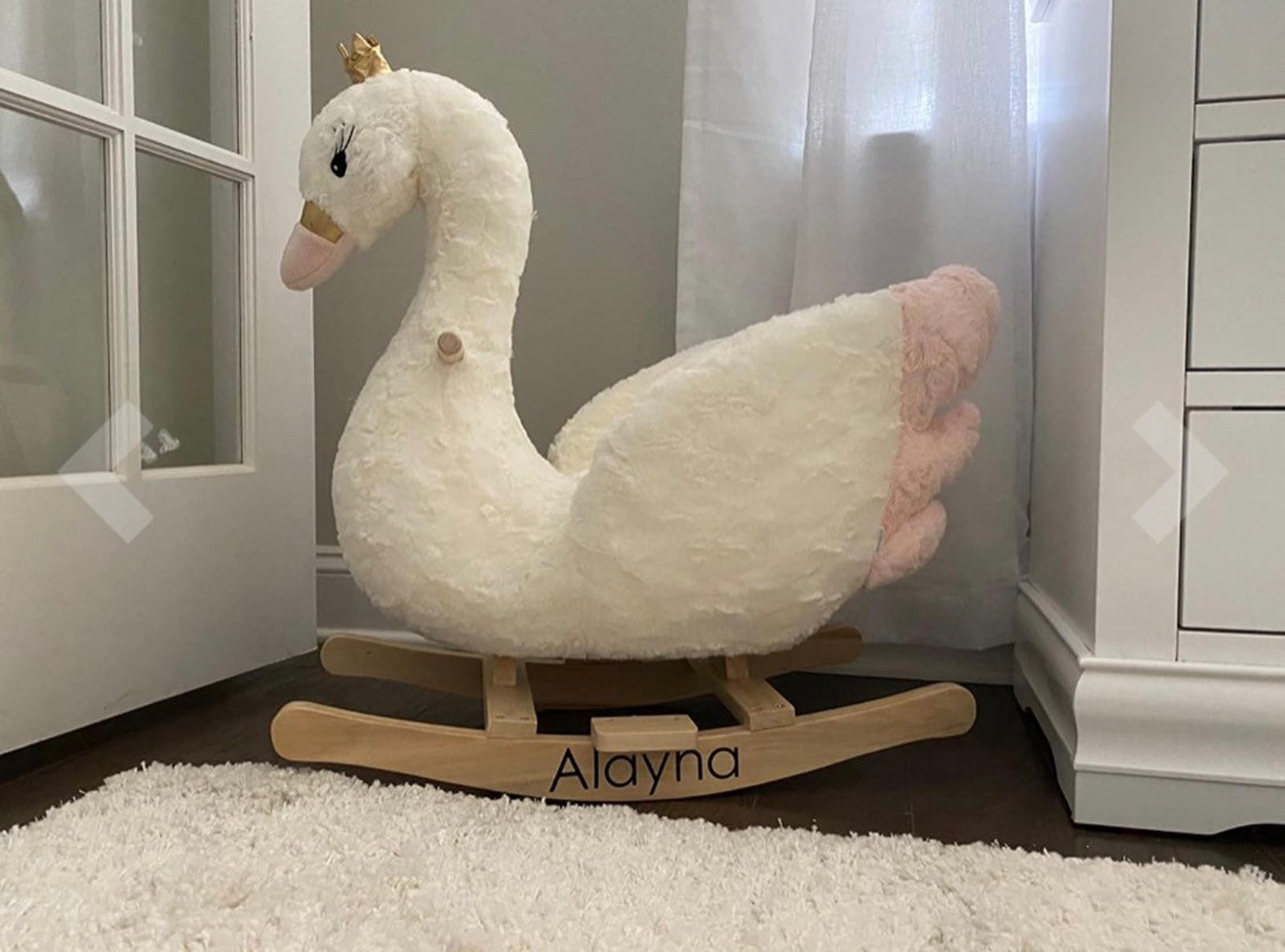 Personalised Rocker Swan Prop Children Newborn Photography | Etsy