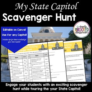 My State Capitol Scavenger Hunt - Etsy