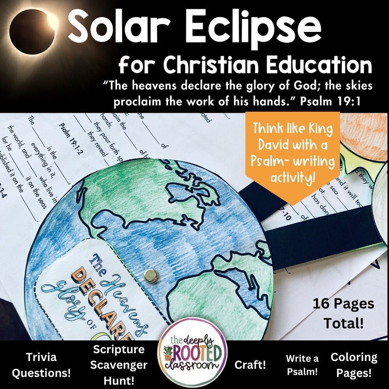 Solar Eclipse: Christian Education Activities - Etsy