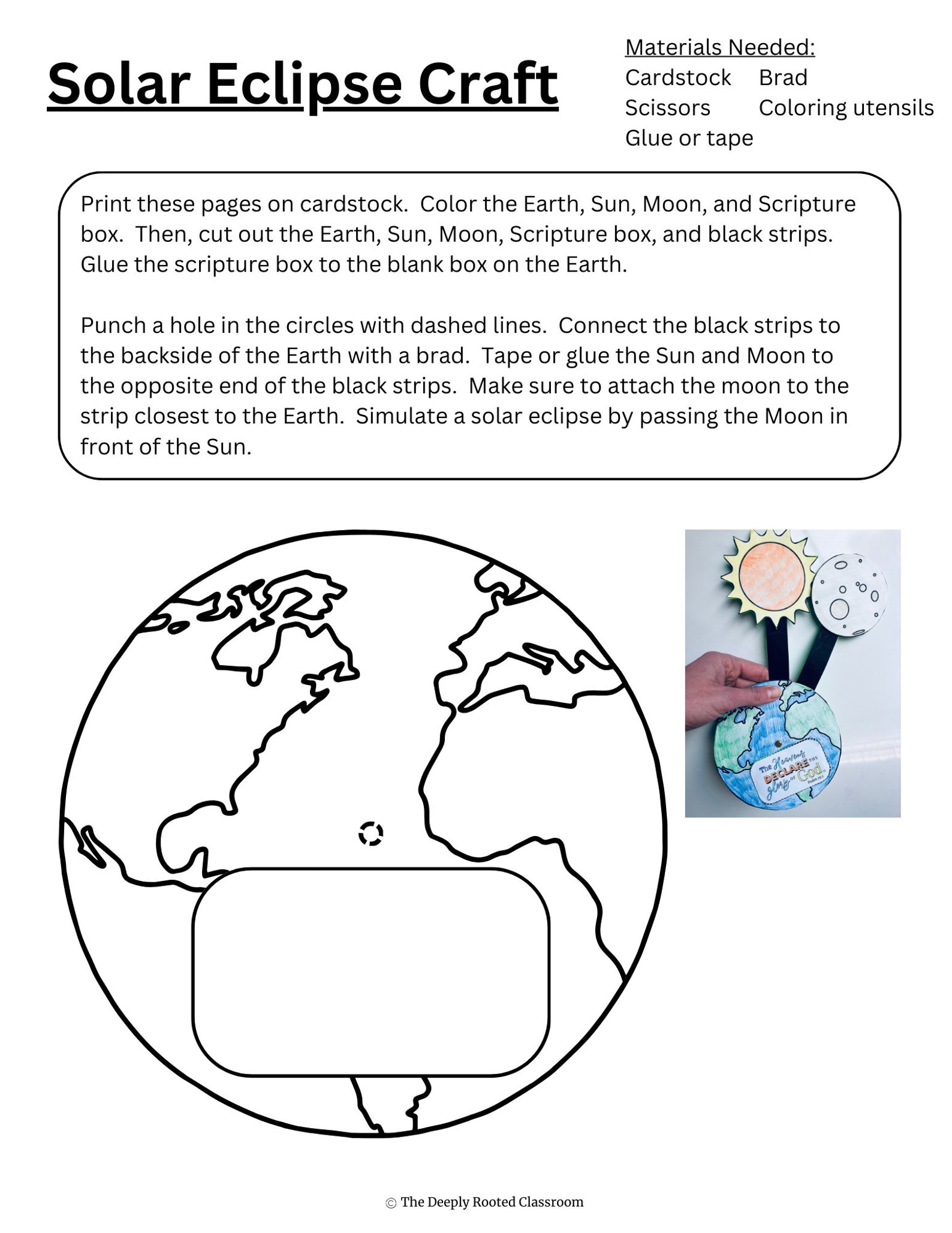 Solar Eclipse: Christian Education Activities - Etsy