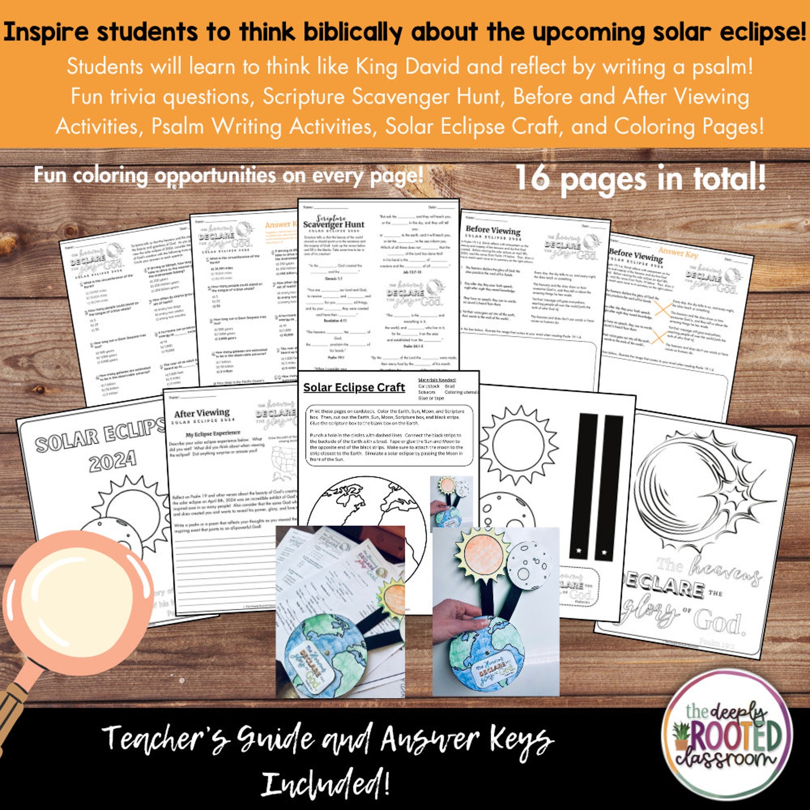 Solar Eclipse: Christian Education Activities - Etsy