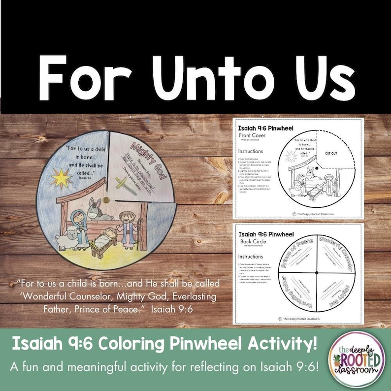 Christmas Isaiah 9:6 Nativity Coloring Craft Activity - Etsy