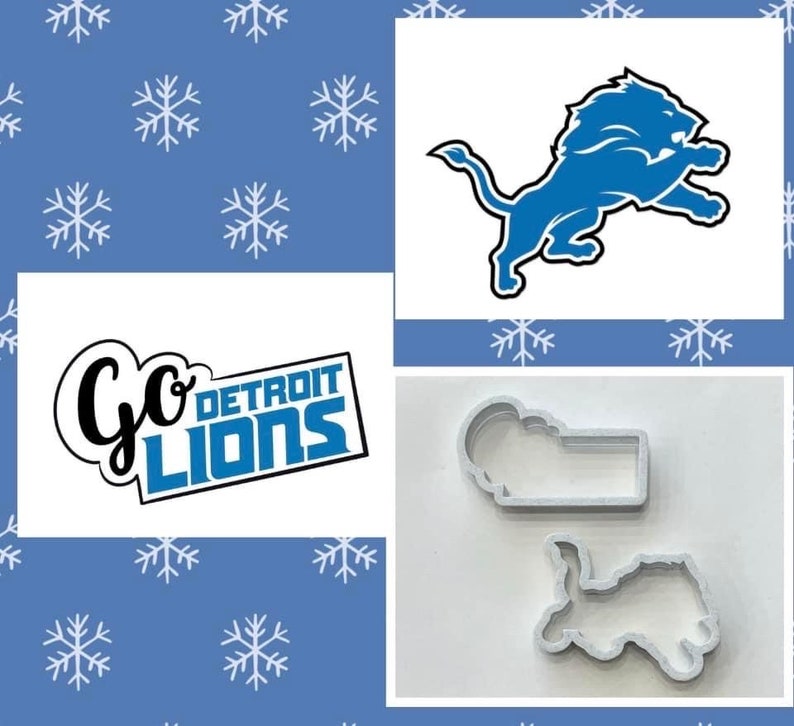 Detroit Lions Cookie Cutter SET - Etsy