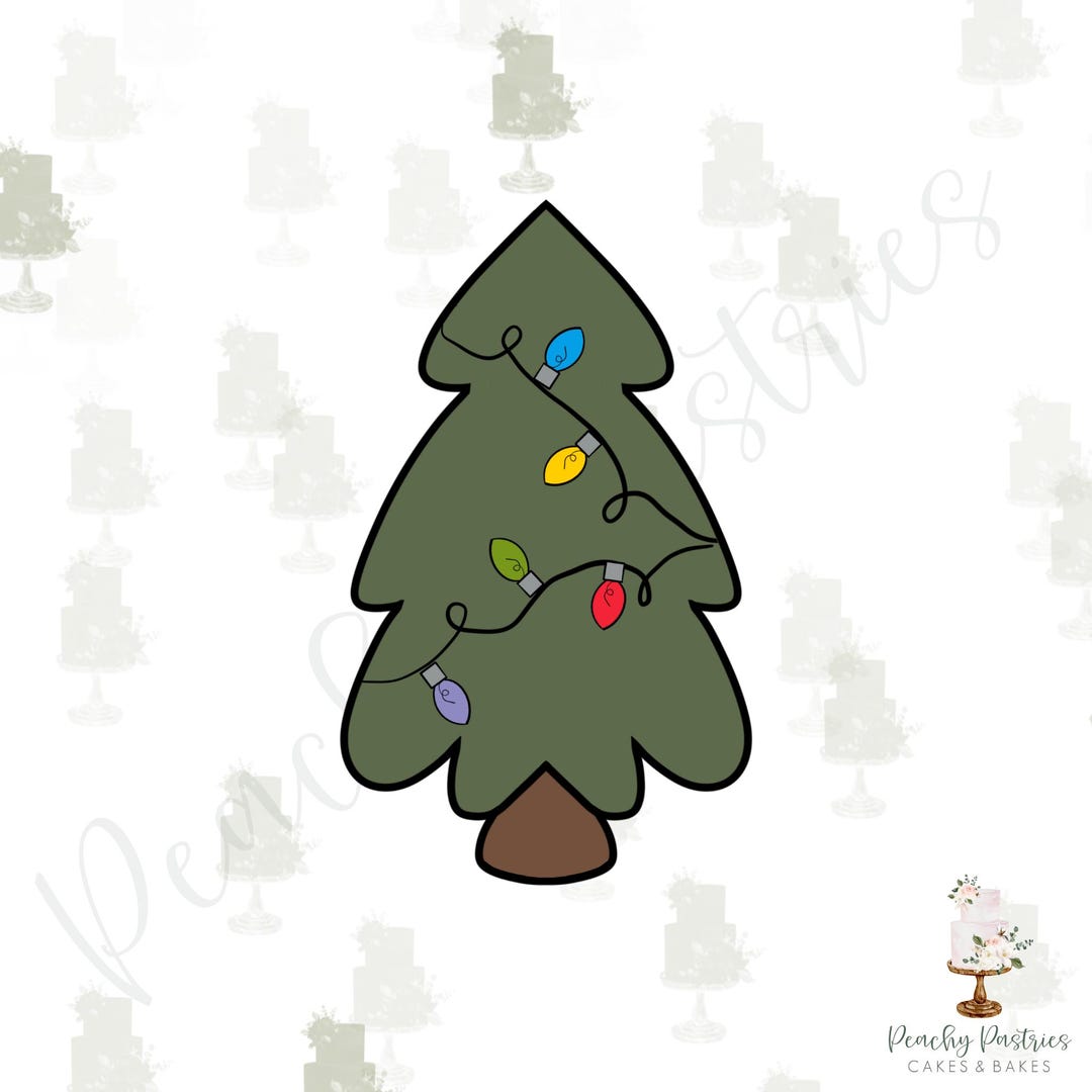 Christmas Tree With Lights Cookie Cutter - Etsy