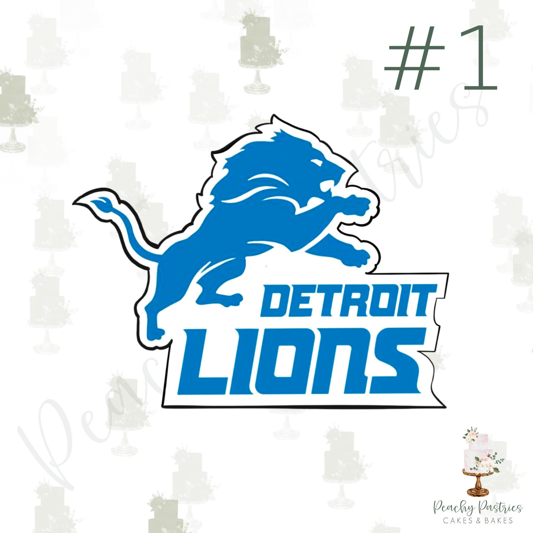 Detroit Lions Cookie Cutters (2 Design Options) - Etsy