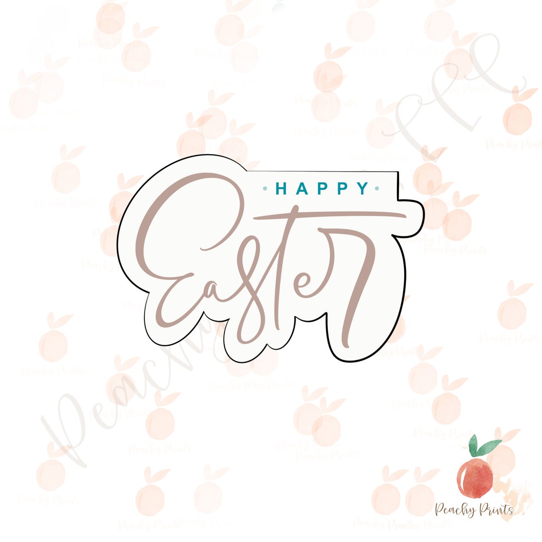 Happy Easter Cookie Cutter - Etsy