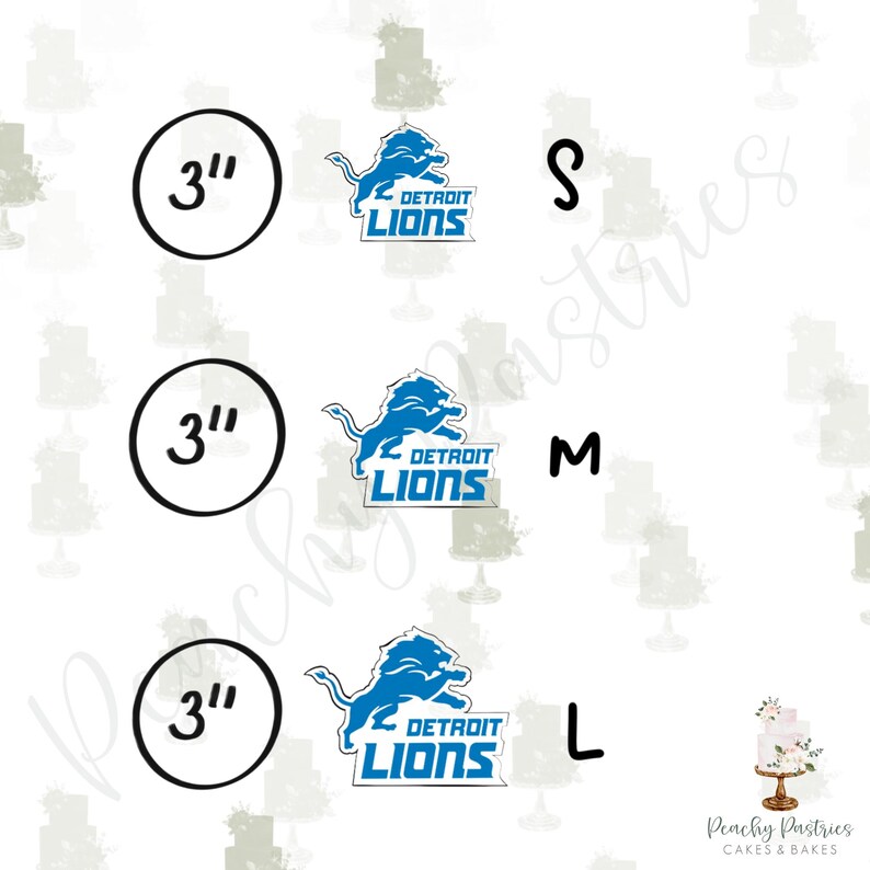 Detroit Lions Cookie Cutters (2 Design Options) - Etsy