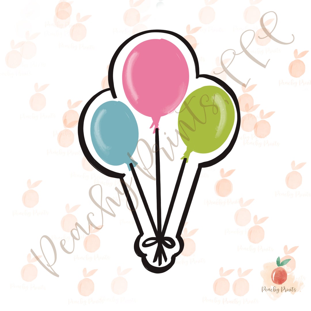 Balloons Cookie Cutter - Etsy