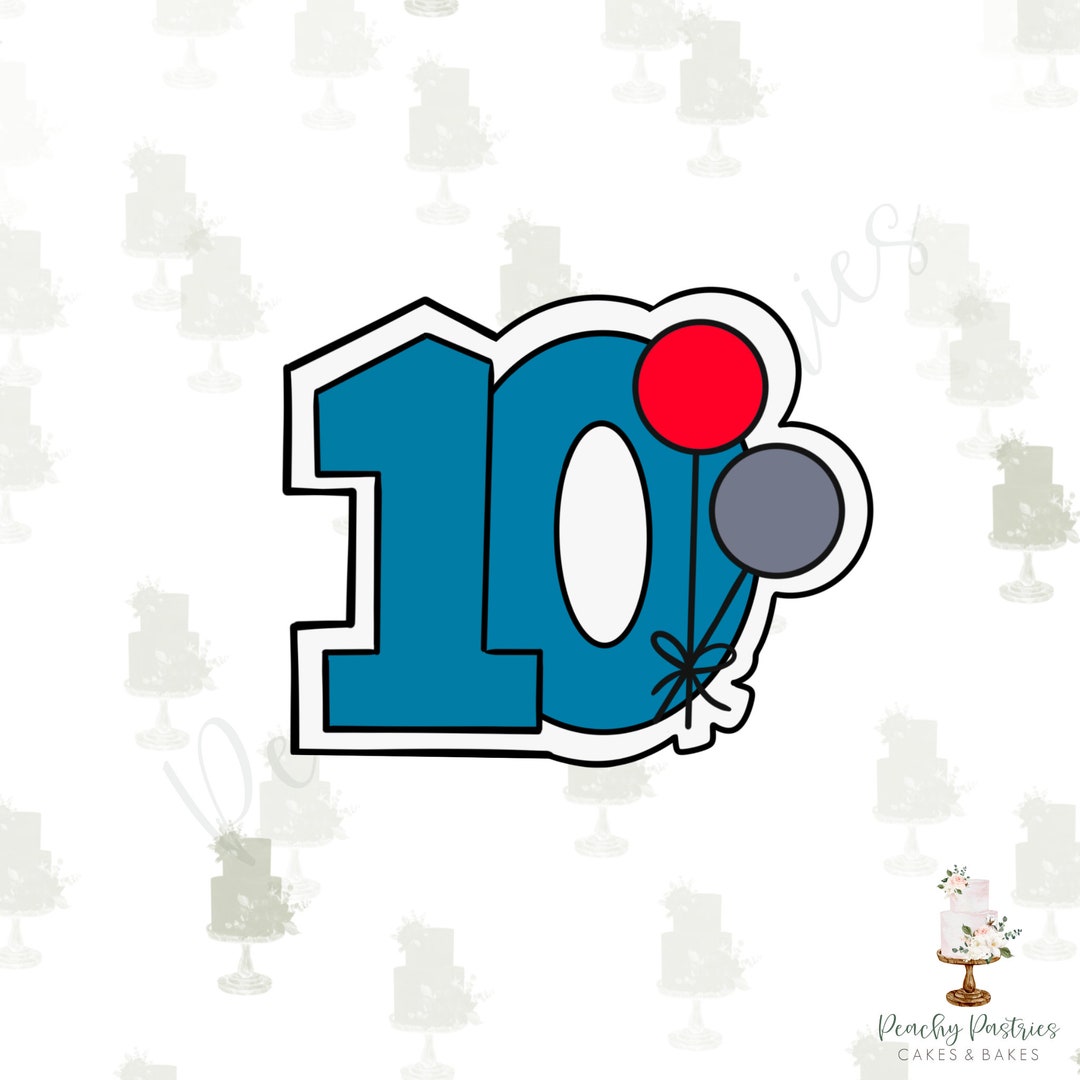 Balloon #10 Cookie Cutter - Etsy