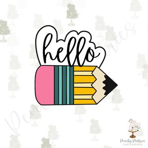 Hello Pencil Cookie Cutter - Etsy