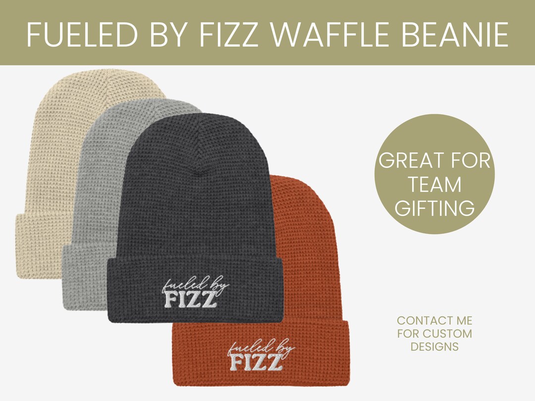 FUELED BY FIZZ Waffle Beanie / Winter Hat / Gift / Team Gift ...