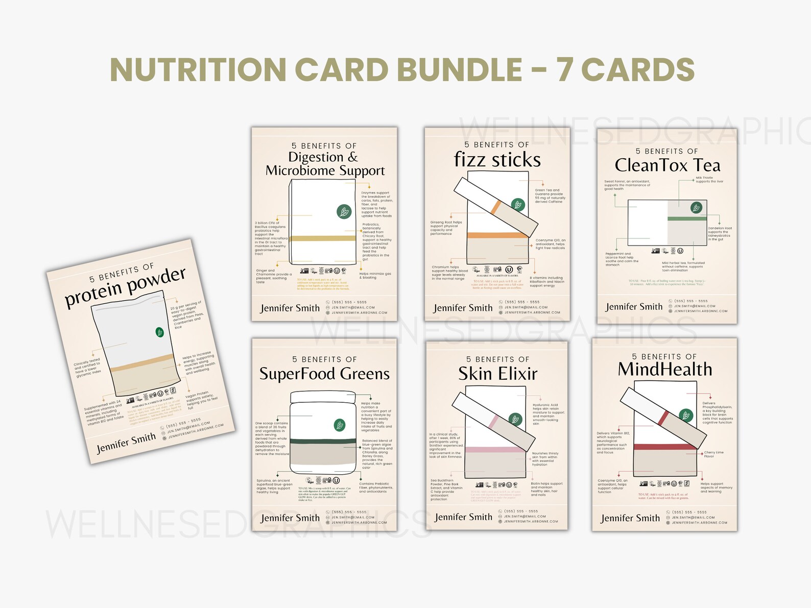 NUTRITION SAMPLE CARD Bundle Arbonne Inspired Sample Cards - Etsy