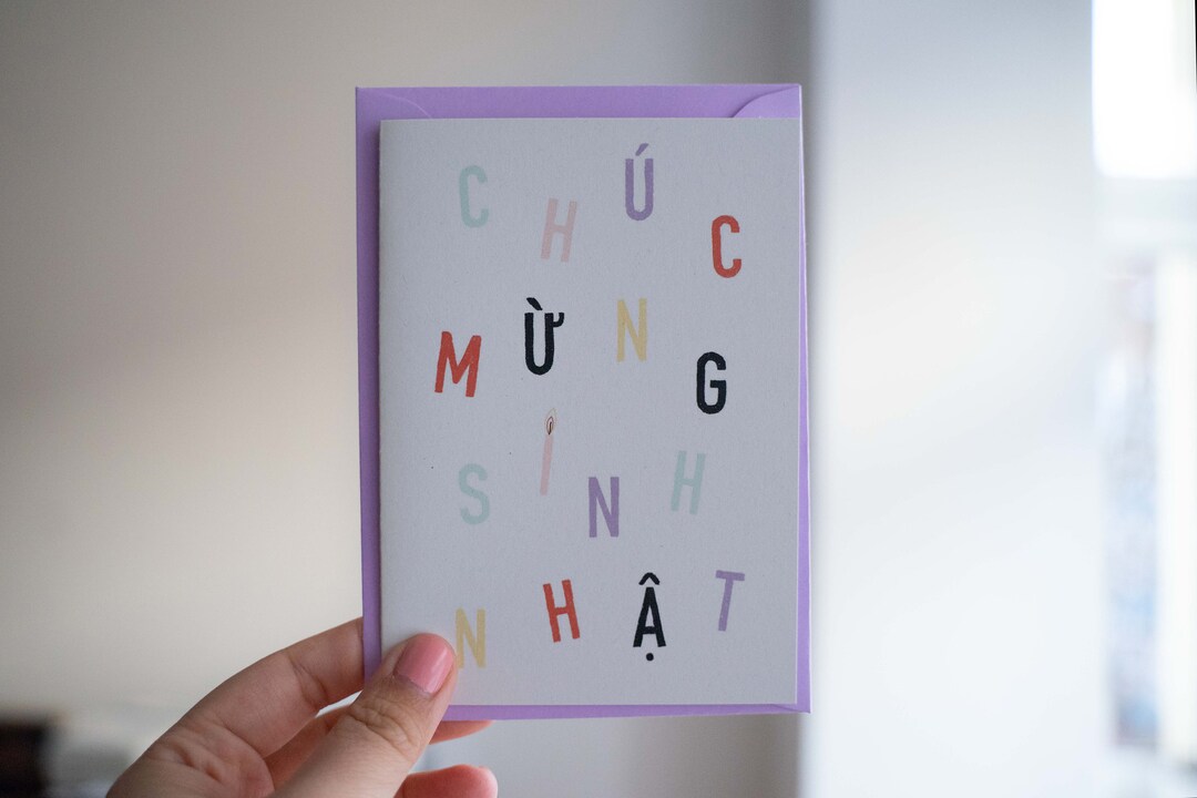 Vietnamese Birthday Card Birthday Card 100% Recycled Paper Birthday ...