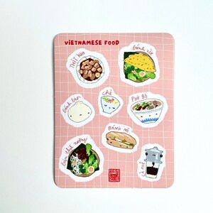 Vietnamese Food Sticker Sheets, Sticker Sheet Asian Food Stickers ...