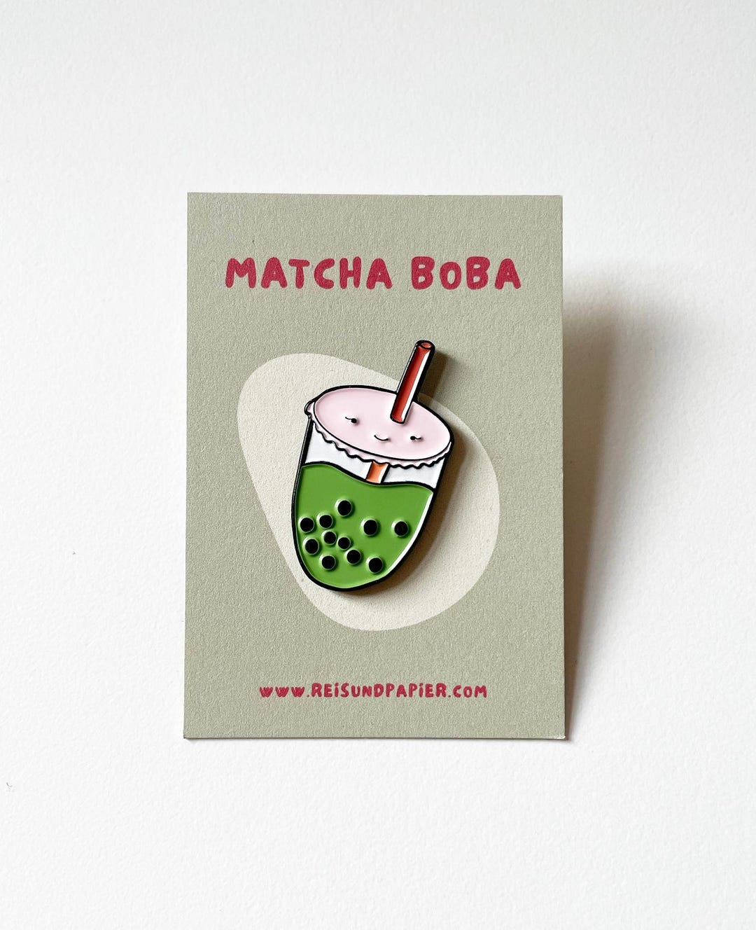 Food Enamel Pin Matcha Bubble Tea Boba Kawaii Cute Taiwanese Pin | Food ...