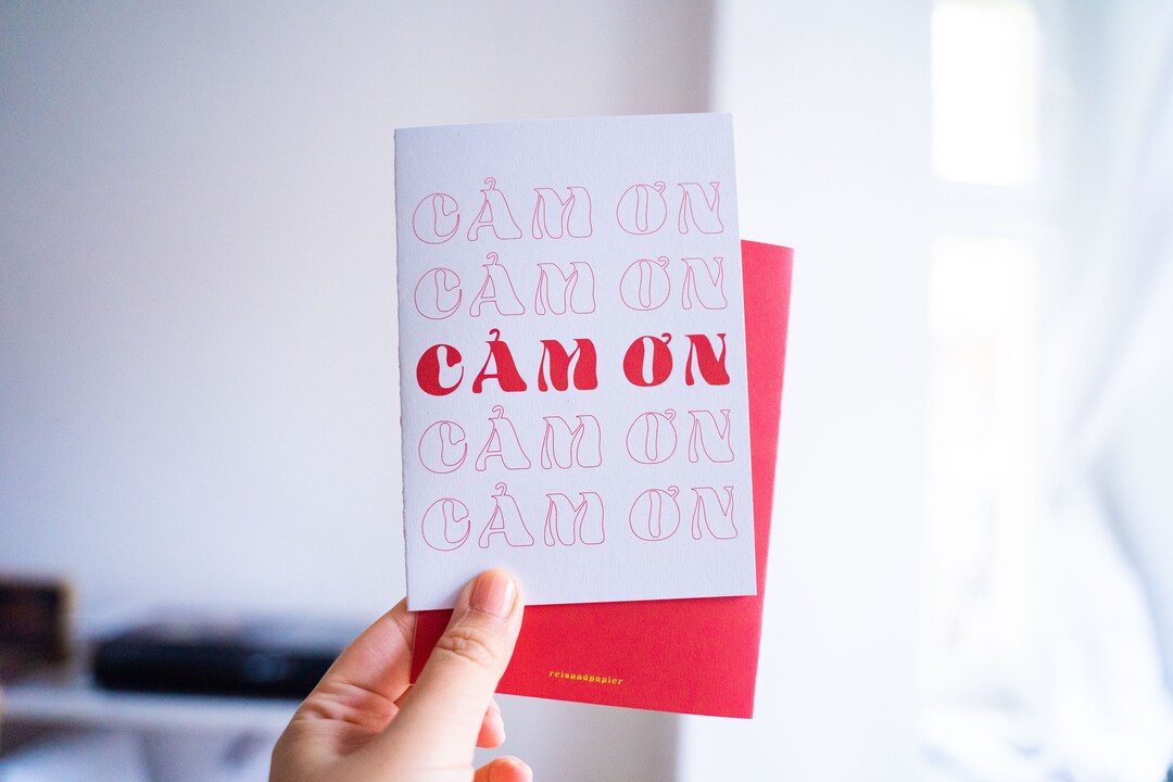 Vietnamesische Vietnamese Thank You Card / Klappkarte / Danke - Etsy