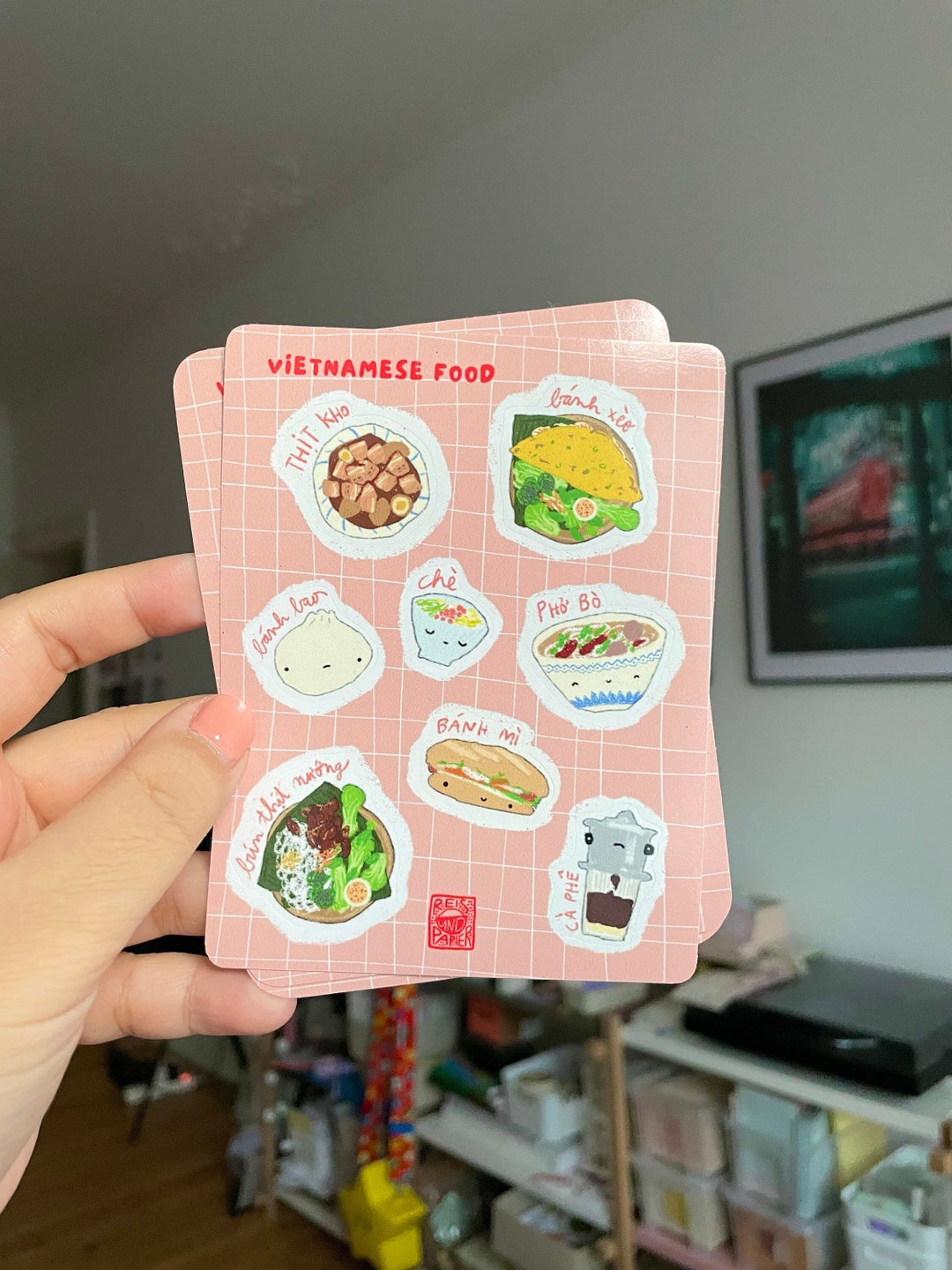 Vietnamese Food Sticker Sheets, Sticker Sheet Asian Food Stickers ...