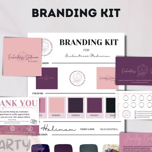 Brand Identity Kit Custom Logo With Social Media Branding Kit | Etsy