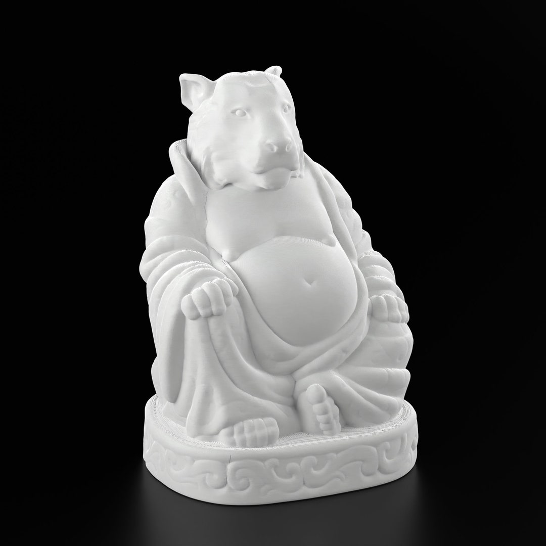 Tiger Buddha Figurine, Multiple Colors, Majestic Feline Decor, Unique ...