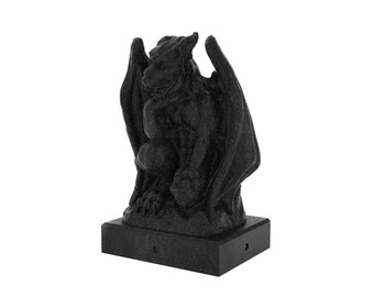 Gargoyle Fence Post Topper 4x4 PVC Vinyl or Wood Garden Gargoyal Statue ...