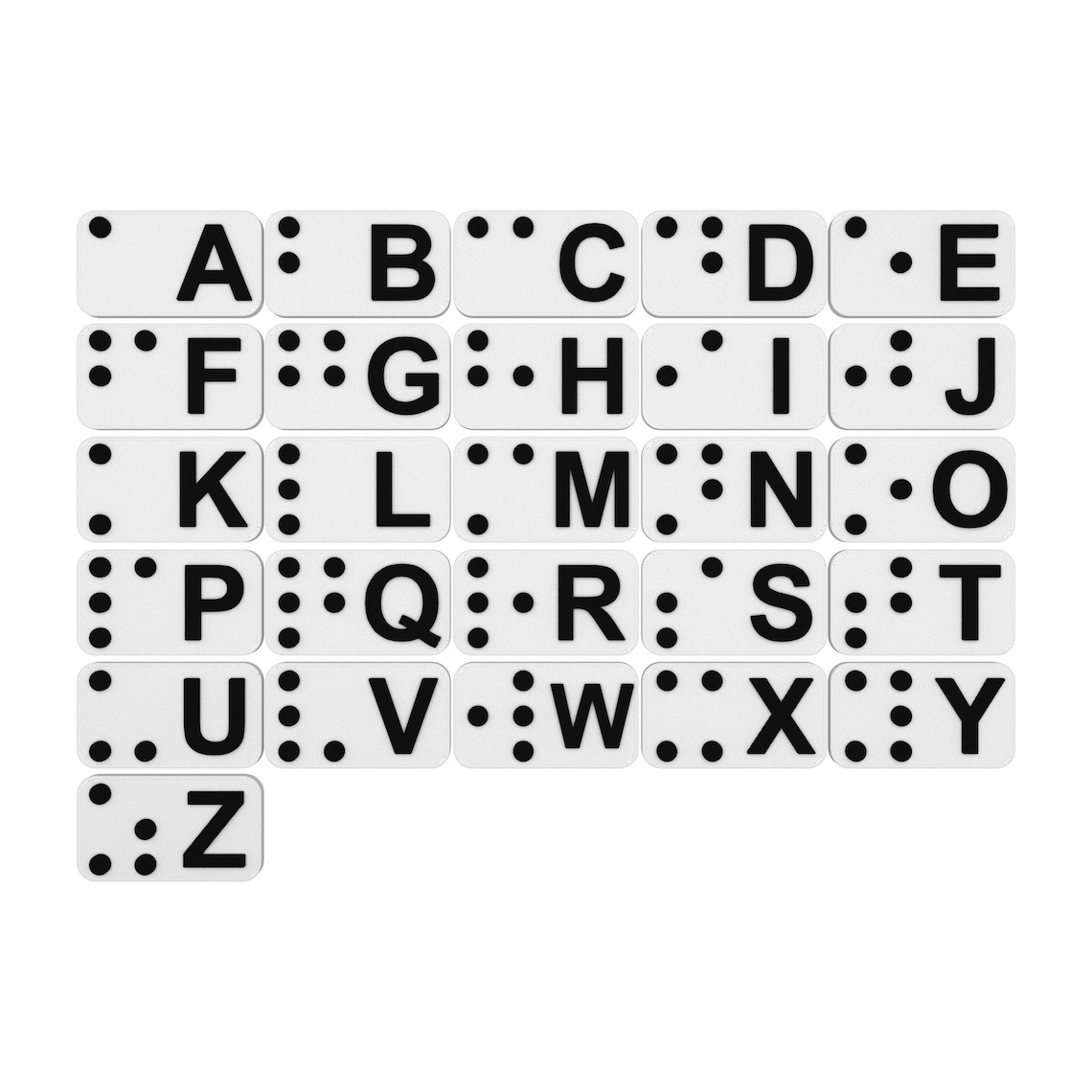German Braille Alphabet Tiles, Learning Aid for Visually Impaired ...