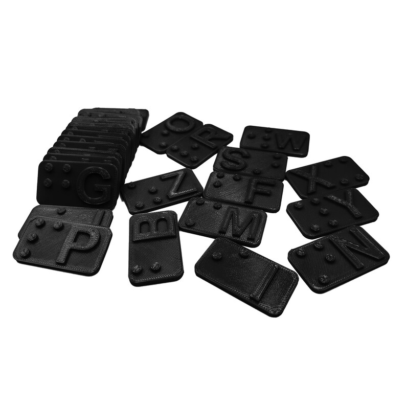 Spanish Braille Alphabet Tiles Learning Aid for Visually - Etsy
