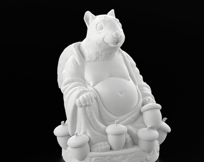 Concrete Meditating Squirrel Buddha Statue, Zen Cement , Buddha ...