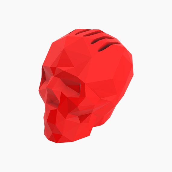 Skull Pick Holder Low Poly Skull Guitar Pick Case | Etsy