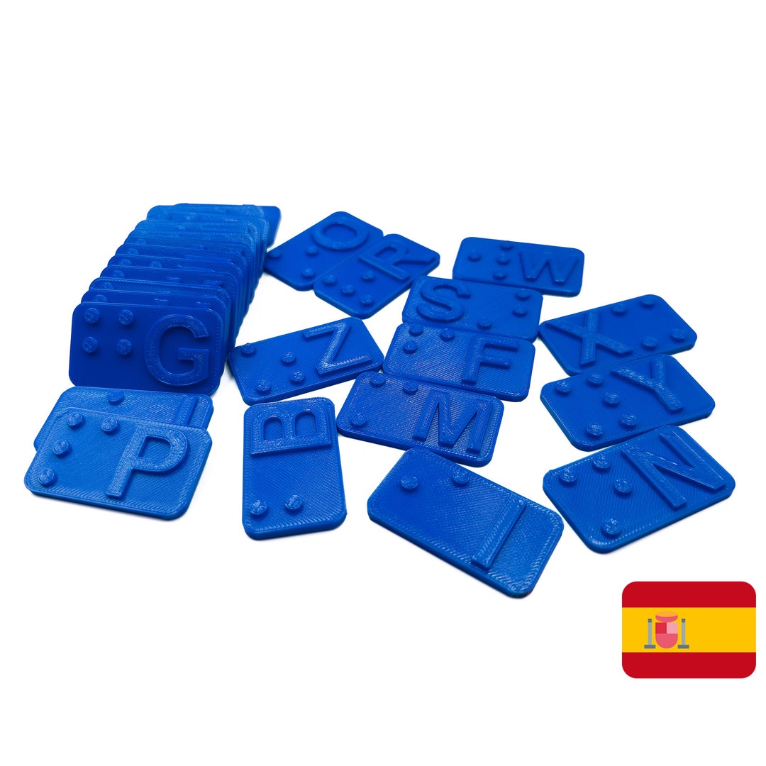 Spanish Braille Alphabet Tiles Learning Aid for Visually - Etsy