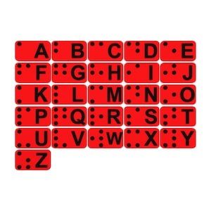 German Braille Alphabet Tiles, Learning Aid for Visually Impaired ...
