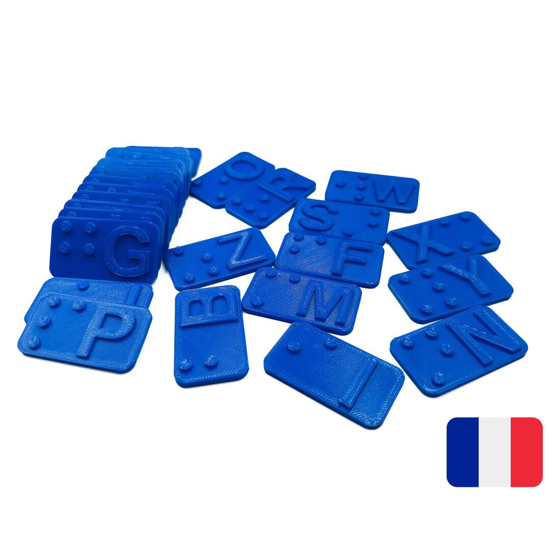 French Braille Alphabet Tiles Educational Learning Toy - Etsy