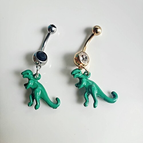 Dangle Belly Button Ring Gun Shaped Belly Ring CZ Belly | Etsy