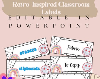 Retro Classroom Labels - Etsy