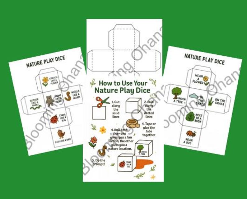 Nature Play Dice for Kids – Printable Outdoor Movement Game | Gross ...