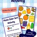Picnic Color Sorting Activity for Kids | Cut & Paste Printable | Summer ...
