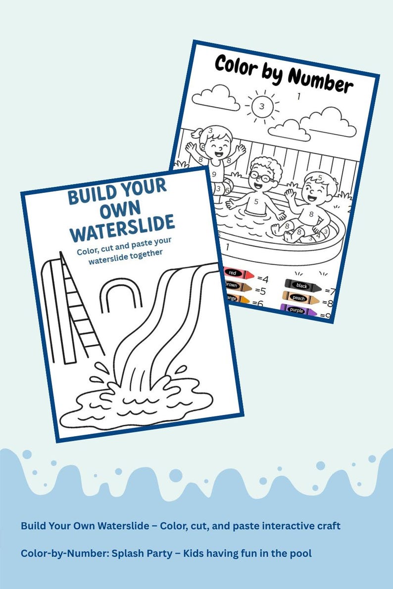 Water Play Activity Pack for Kids | Summer Water Fun Printables | Water ...