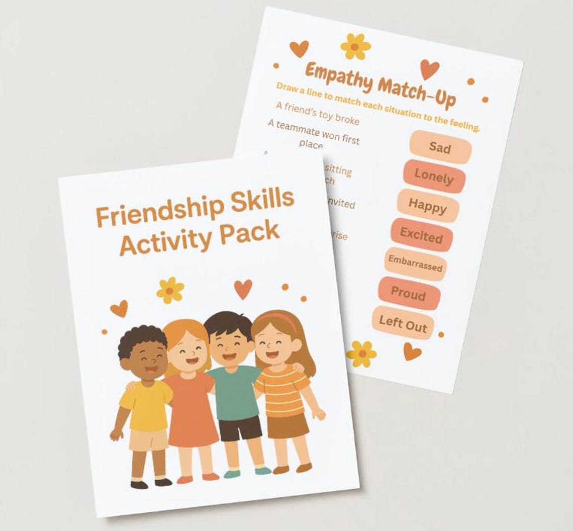 Friendship Activity Pack for Kids | Social Emotional Learning ...