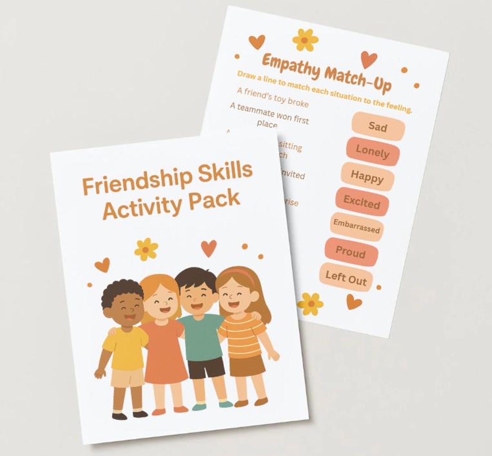 Friendship Activity Pack for Kids | Social Emotional Learning ...