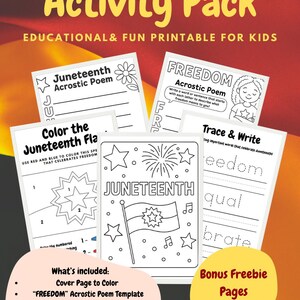 Juneteenth Activity Pack – Educational & Fun Printable for Kids - Etsy
