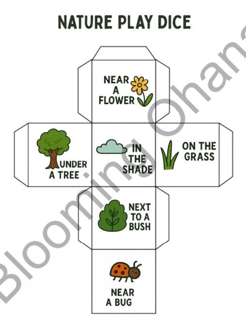 Nature Play Dice for Kids – Printable Outdoor Movement Game | Gross ...