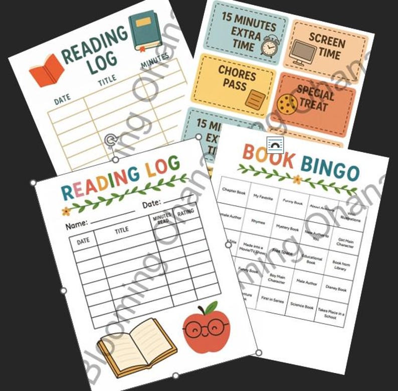 Reading Challenge Tracker – Digital Download | Book Bingo, Reading Logs ...