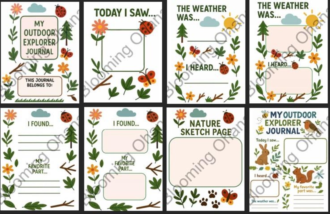 Seasonal Outdoor Activity Kit – Printable Nature Journal & Nature Play ...