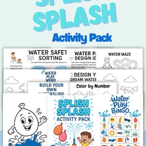 Water Play Activity Pack for Kids | Summer Water Fun Printables | Water ...