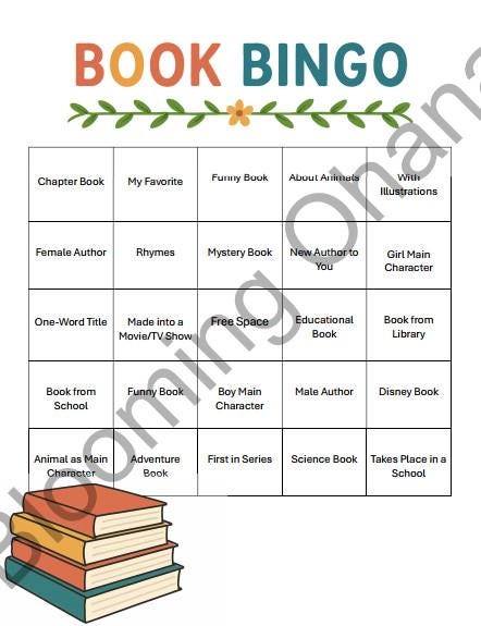 Reading Challenge Tracker – Digital Download | Book Bingo, Reading Logs ...