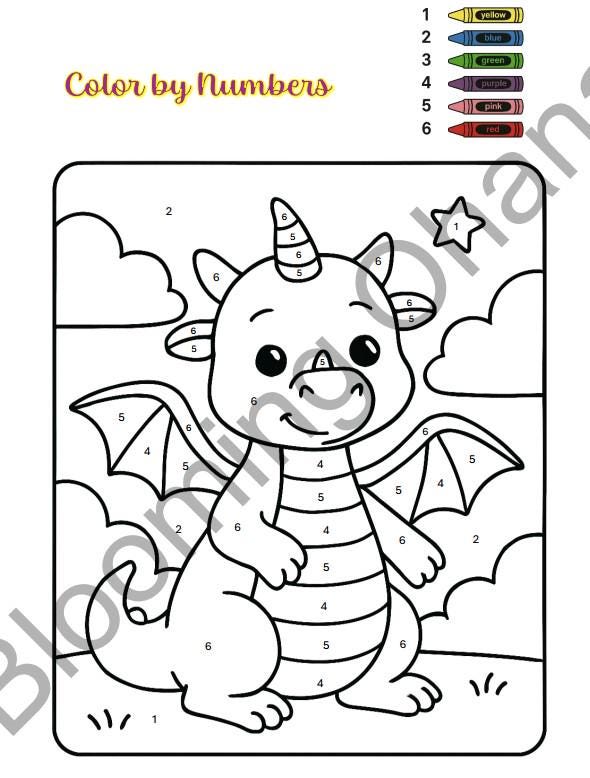 Color by Number Princess/fairytale Worksheets Printable (4 Pack!) - Etsy