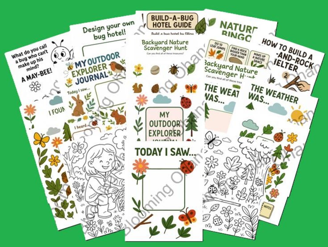 Seasonal Outdoor Activity Kit – Printable Nature Journal & Nature Play ...