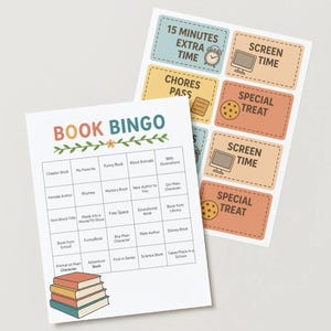 Reading Challenge Tracker – Digital Download | Book Bingo, Reading Logs ...